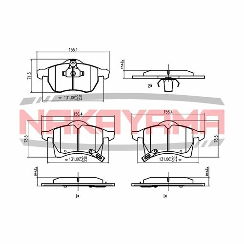 Колодки тормозные дисковые Nakayama HP8046NY