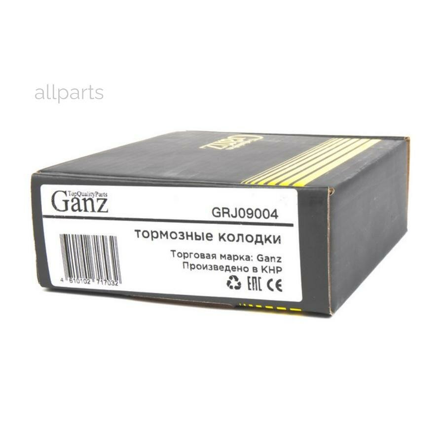 GANZ GRJ09004 Колодки тормозные передние для ВАЗ 2110, 1118, 2170, 2190 GANZ GRJ09004