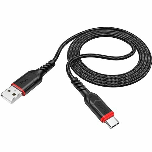 Кабель USB-Cm/Am Hoco X59 3A Black - 1м черный