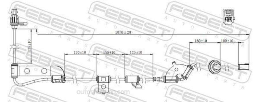 FEBEST 12606014 Датчик abs задний правый