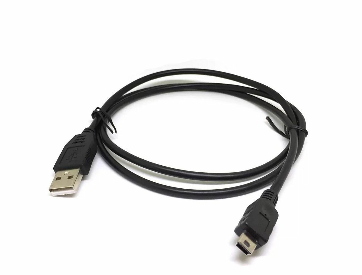 Кабель USB 2.0 AM - miniUSB BM, 0.7 м, черный