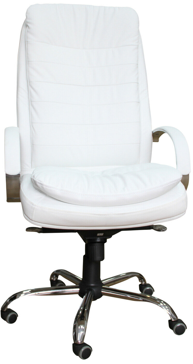 Валенсия хром, искусственная кожа NAPPA белая/мультиблок