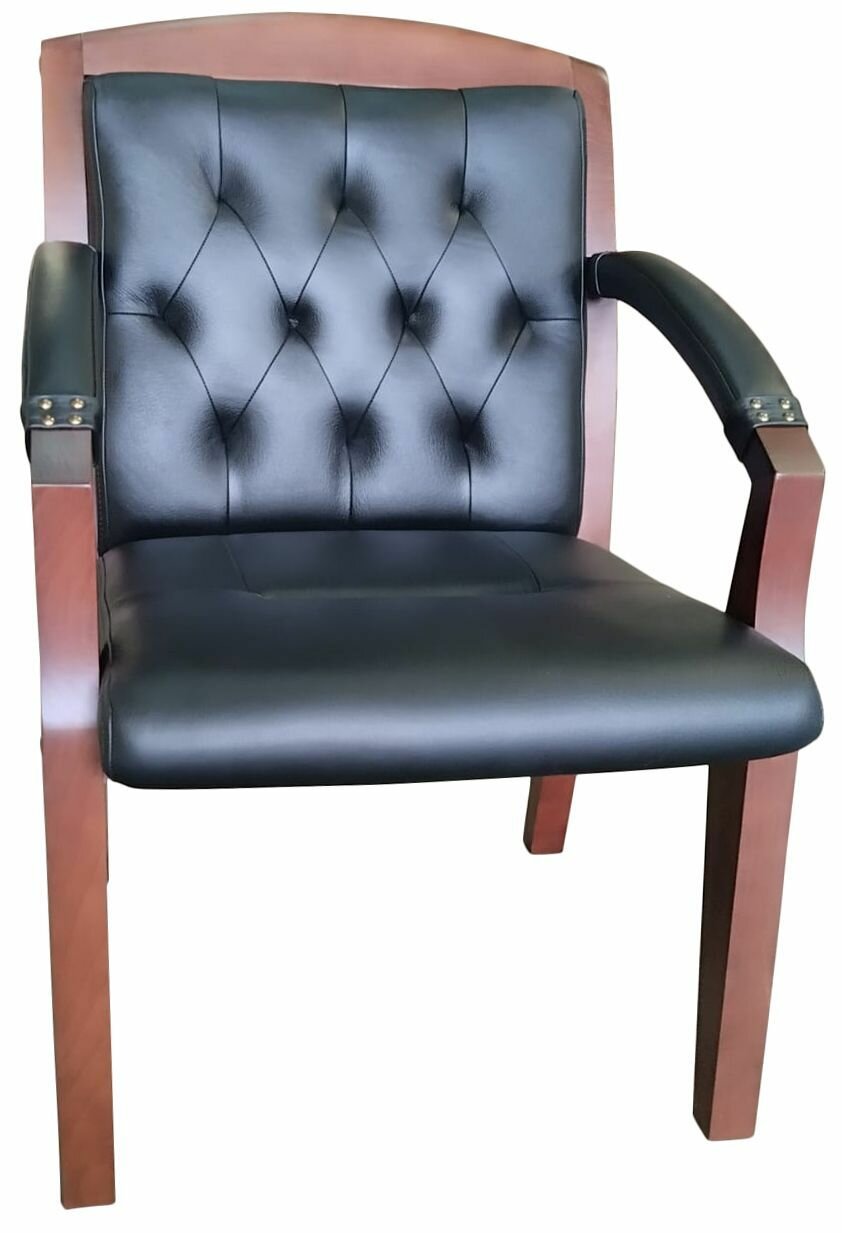 Мальта lux натуральная кожа мадрас черная/светлый орех