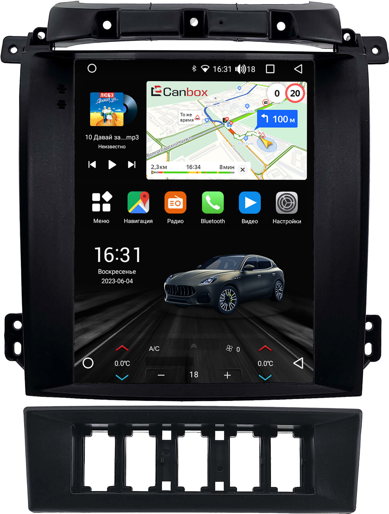 Штатная магнитола Kia Sorento 2002-2006 Canbox M-Line (Tesla) 9.7" 2/32 5620-1312-5 Android 10 (4G-SIM, DSP, QLed)