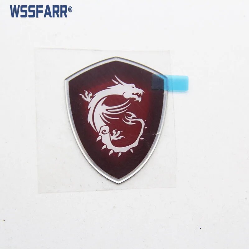 Металлические наклейки MSI красные