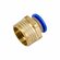 Фитинг цанговый прямой металлический 10 мм, внешняя резьба 1/2" Pegas pneumatic ...