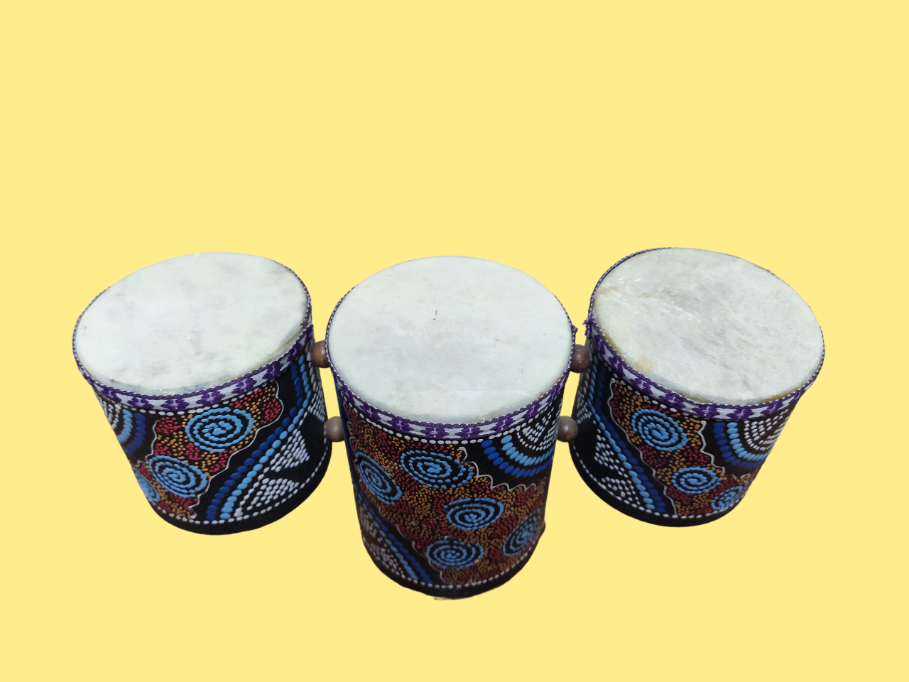 Барабан "На удачу", ручная роспись, разноцветный, 30х12х18 см