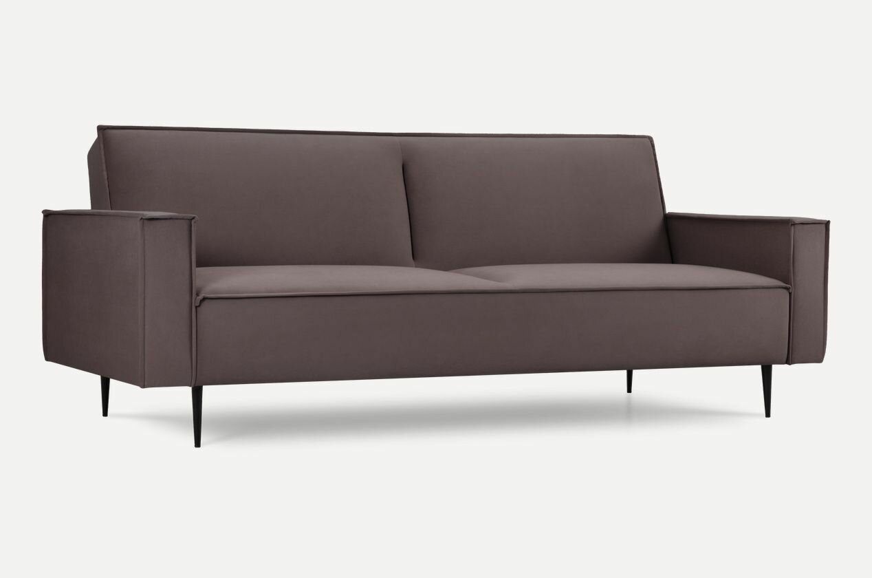 Диван-кровать раскладной Divan.ru Риен Velvet Stone 216х90х86 см, спальное место 190х111 см, велюр, коричневый