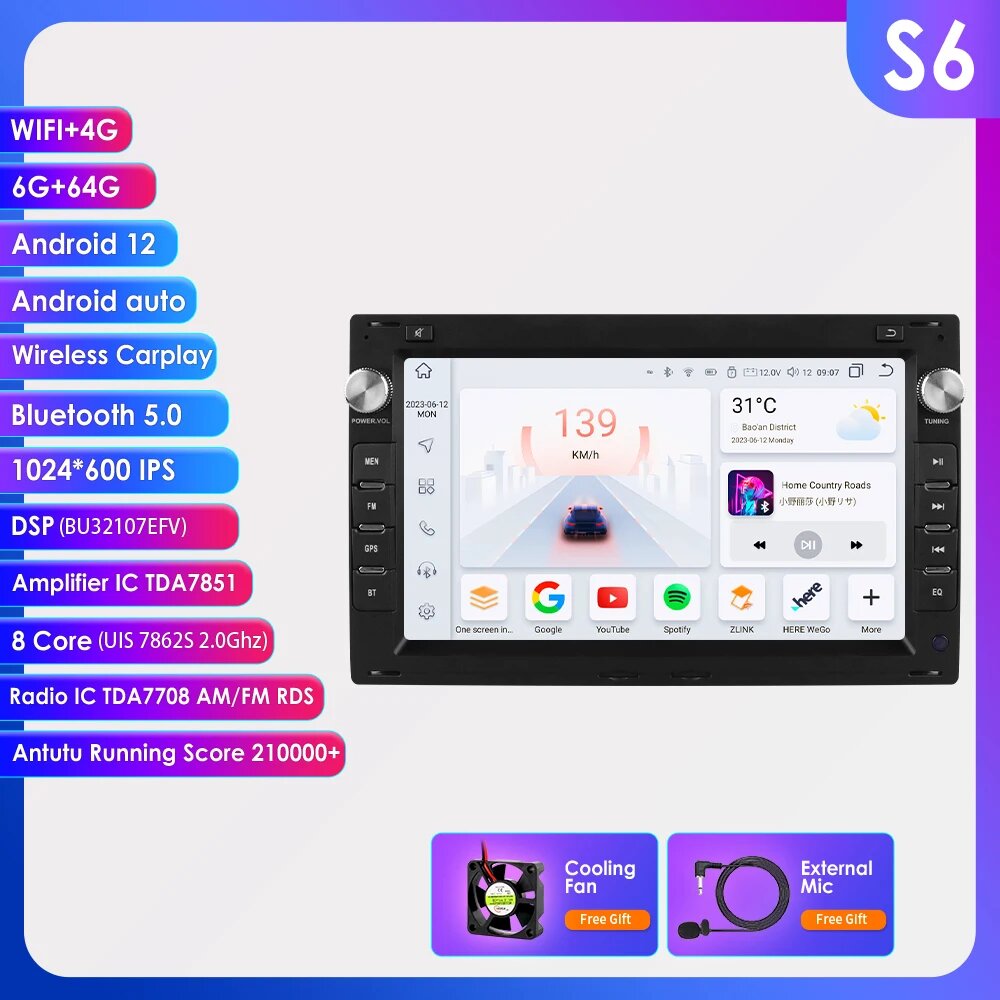 Hizpo 7-дюймовый автомобильный радиоприемник Android для VW PASSAT B5 MK4 MK5 SHARAN Jetta Bora Polo TRANSPORT T5 CITI CHICO Мультимедийная стереосистема CarPlay 4G