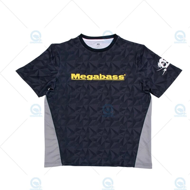 Япония Megabass Быстросохнущая одежда для рыбалки игровые футболки Большой размер Черный/Белый/REAL CAMO Mesh Летний крутой большой логотип