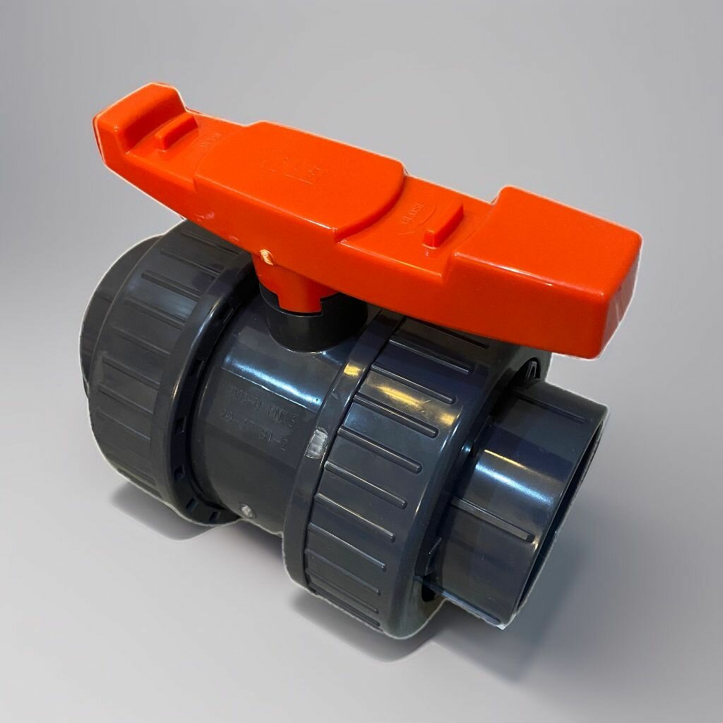 Кран шаровый д 90 мм Era UTB04090 2-ходовой, PN-16 разъемный, ПВХ