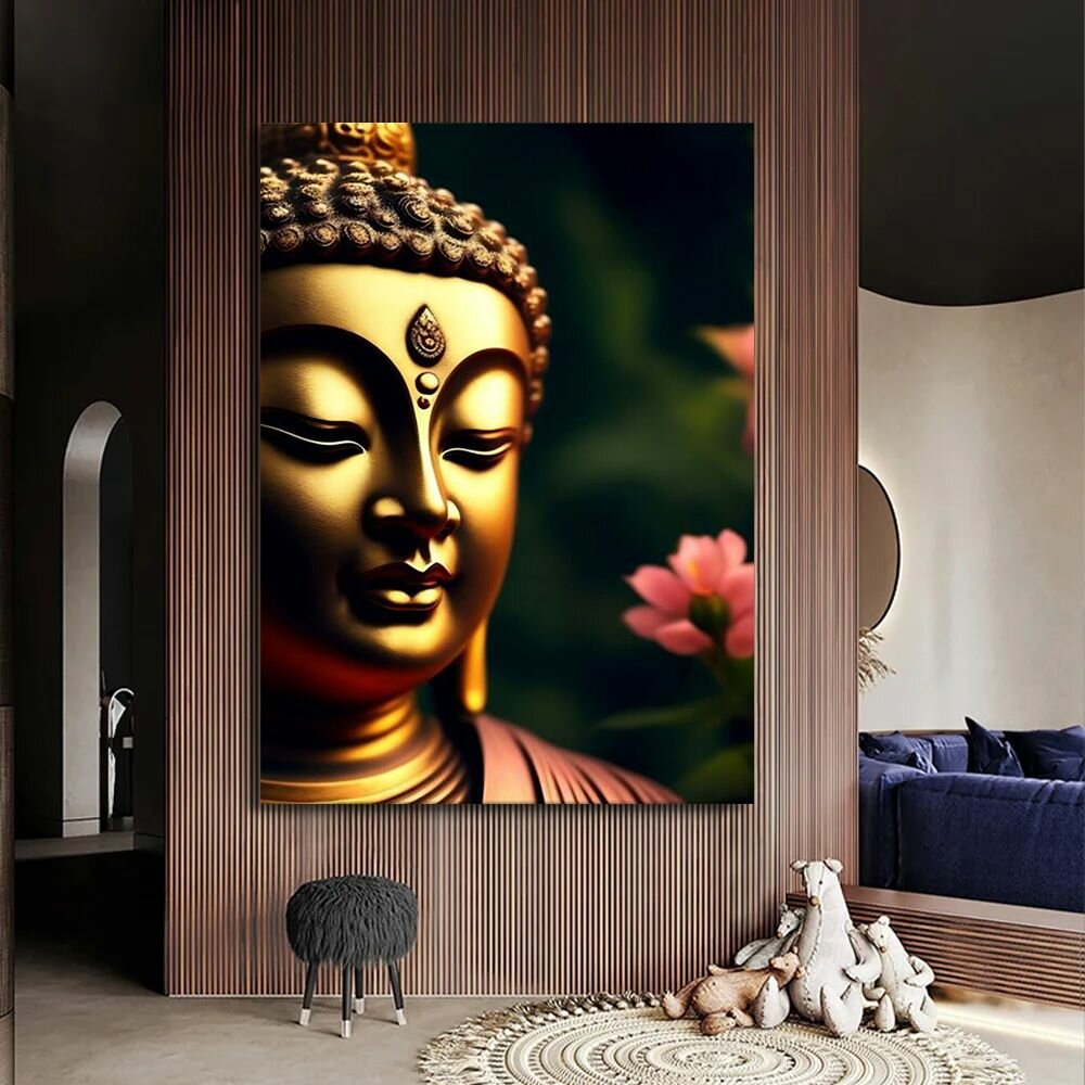 Картина Многоликий Будда ВсеКартиныТут, на подрамнике, 20x30 см