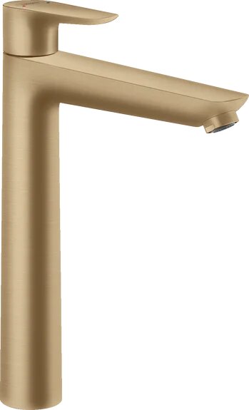Смеситель для раковины Hansgrohe Talis E 240 71716140 бронзовый, матовый, кран для ванной в раковину, из латуни, рычажный, с керамическим картриджем, с функцией экономии расхода, с донным клапаном