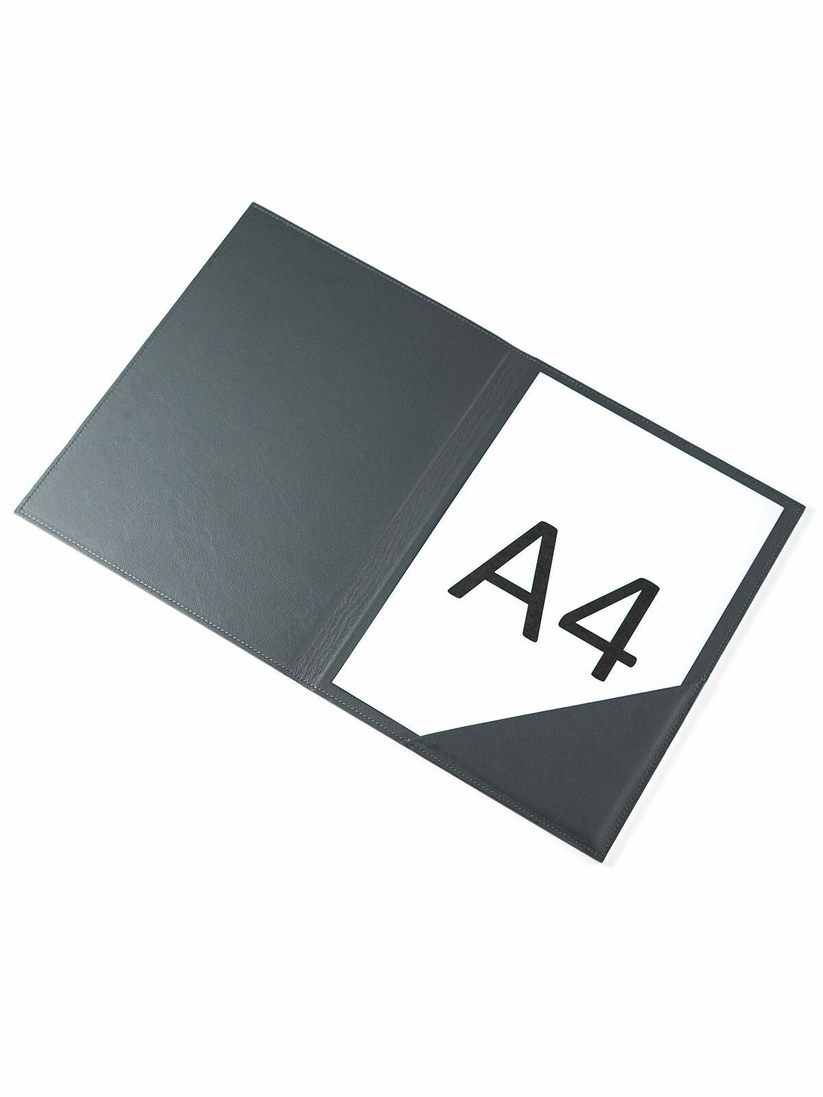 Кожаная папка для бумаг "на подпись" Alford Slate by J.Audmorr, серая. Папка для руководителя