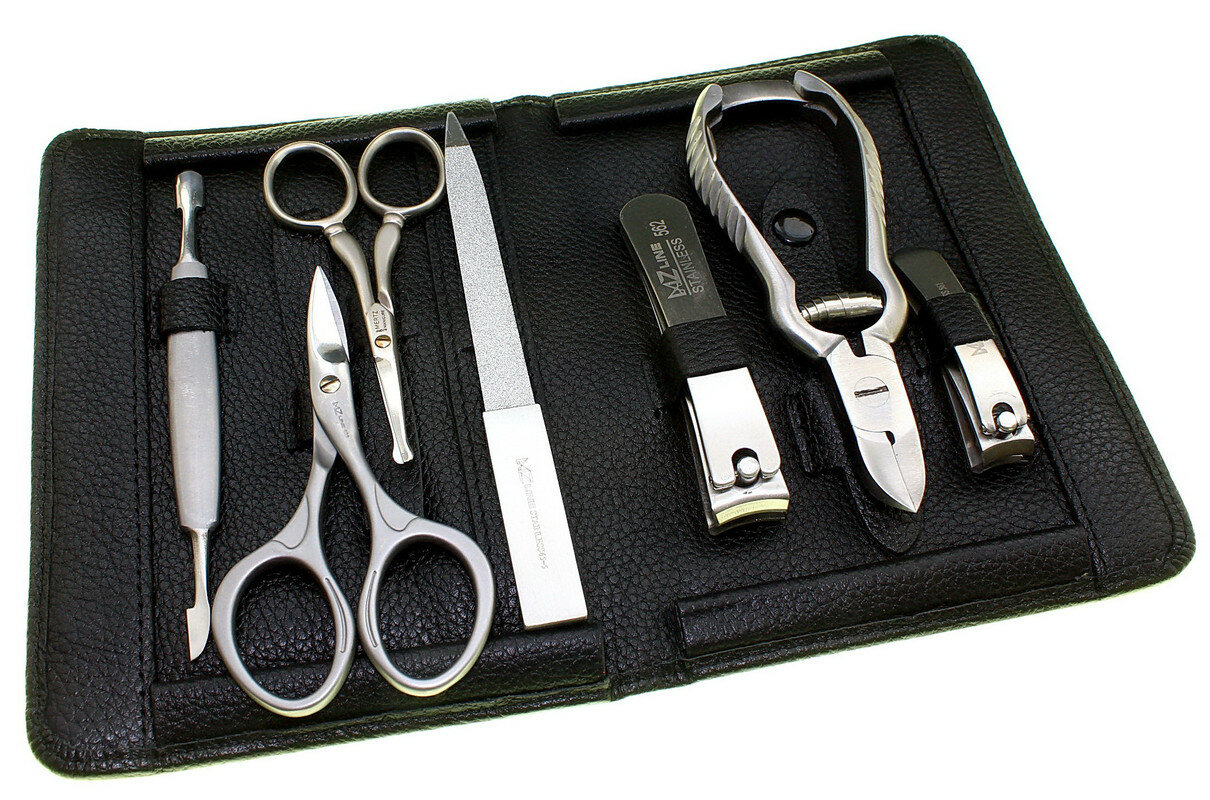 Мужской маникюрный набор Mertz 60046 из Германии, 7 предметов