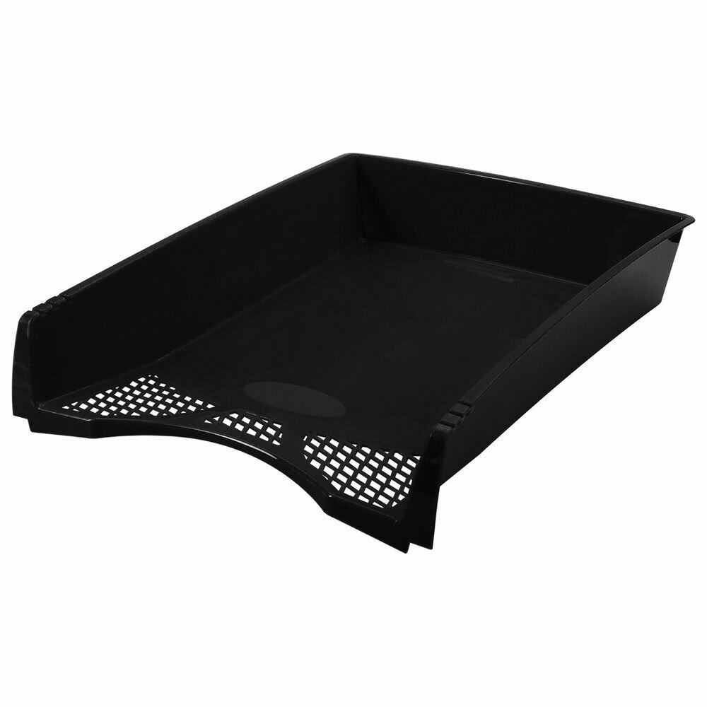 Лоток горизонтальный для бумаг STAFF "Profit", A4 (330х260х60 мм), полипропилен, черный