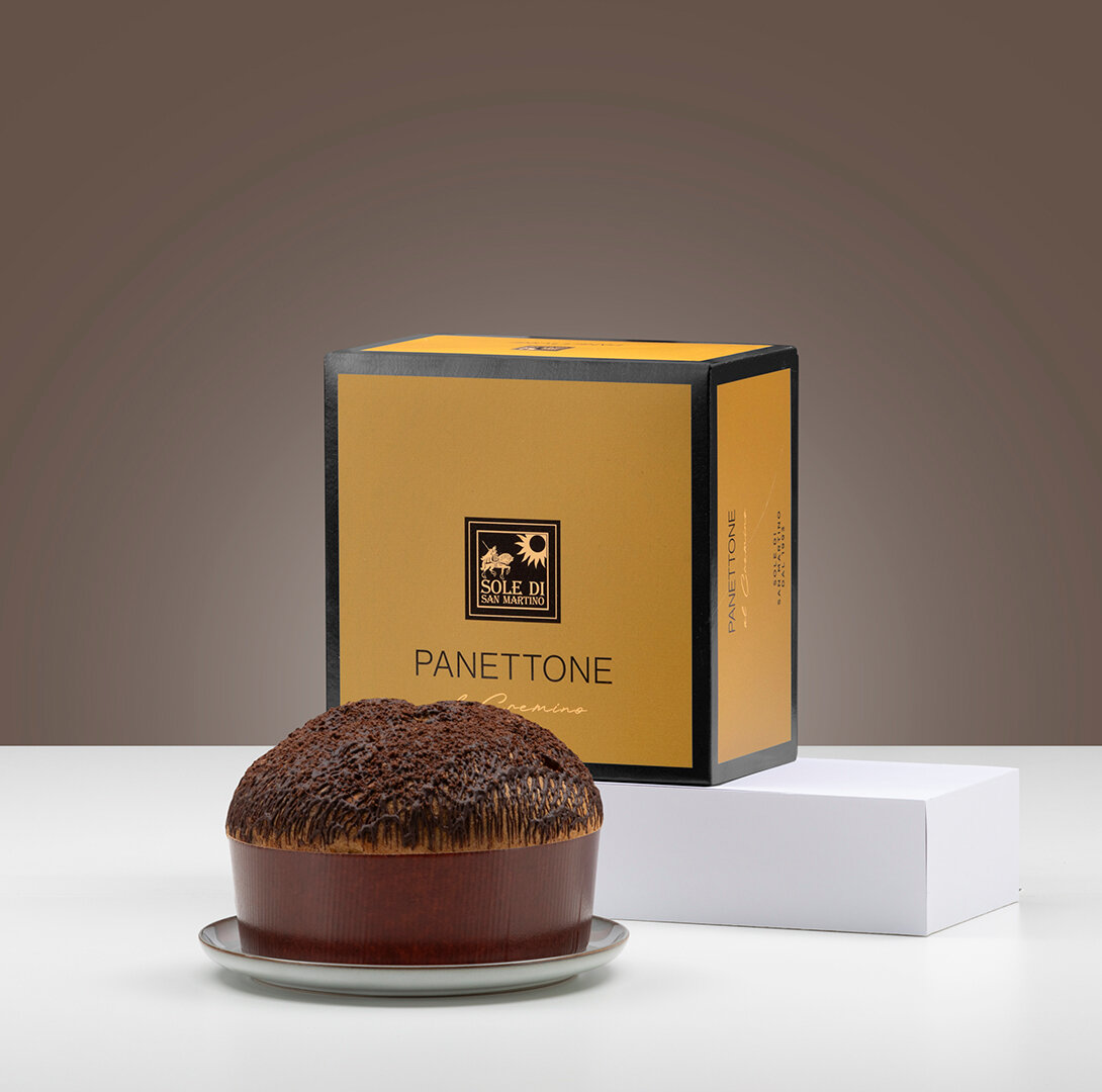 Итальянский панеттоне "С шоколадным кремом" 750 г - вкуснейший кекс с кремом джандуйя, приготовленный в печи