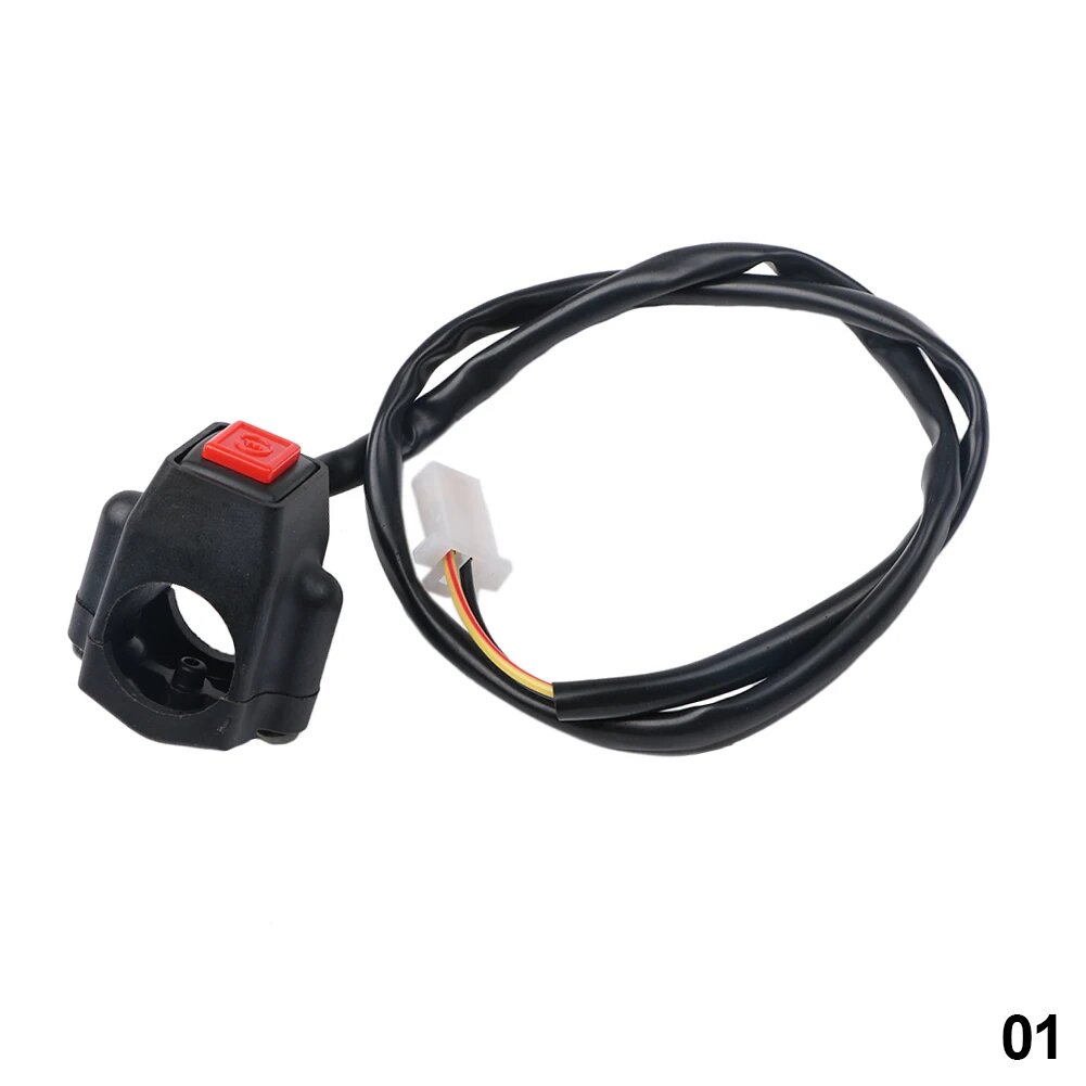 Прочный мотоцикл, квадроцикл, двойной спортивный квадроцикл, стартер, звуковой сигнал, кнопка остановки, переключатель, аксессуары для мотоциклов, управляемая яркость, 22 мм Start Red