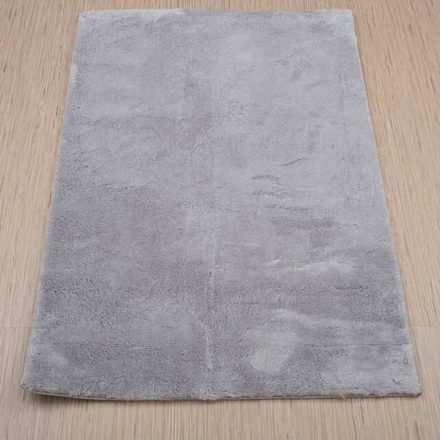 Ковер на пол в спальню в гостиную 80х120 см светлый однотонный ворс 25 мм шегги 335459 KoverVDom