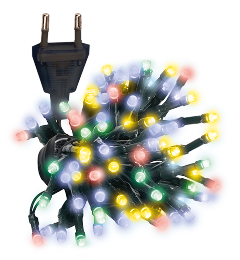 Гирлянда Фаzа / Фаза AC-G02-80M нить, ПВХ, 80 световых точек мультицвет, IP20, длиной 8.8м / новогодние украшения для декора дома