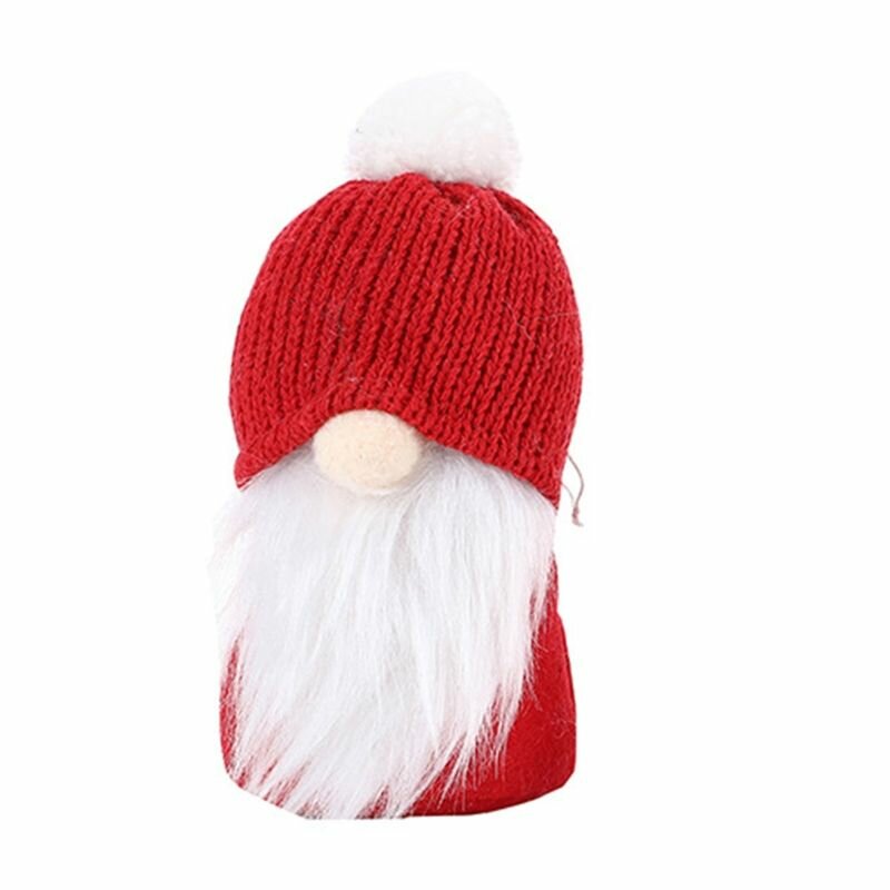Рождественская вязаная шапка, украшение для безликой куклы-стиль бороды