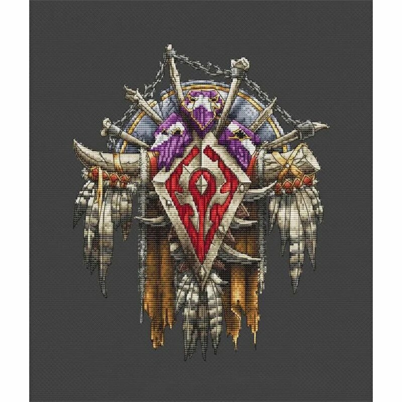 Набор для вышивки крестиком XIUSPRING, черный, хлопок, 123*153 14ct black