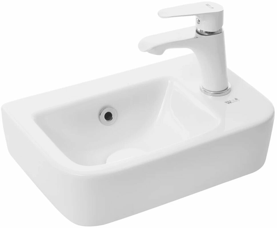 Раковина WeltWasser Aisbach 10100 R 10000004591 37,5x24,5 см R, рукомойник, белый