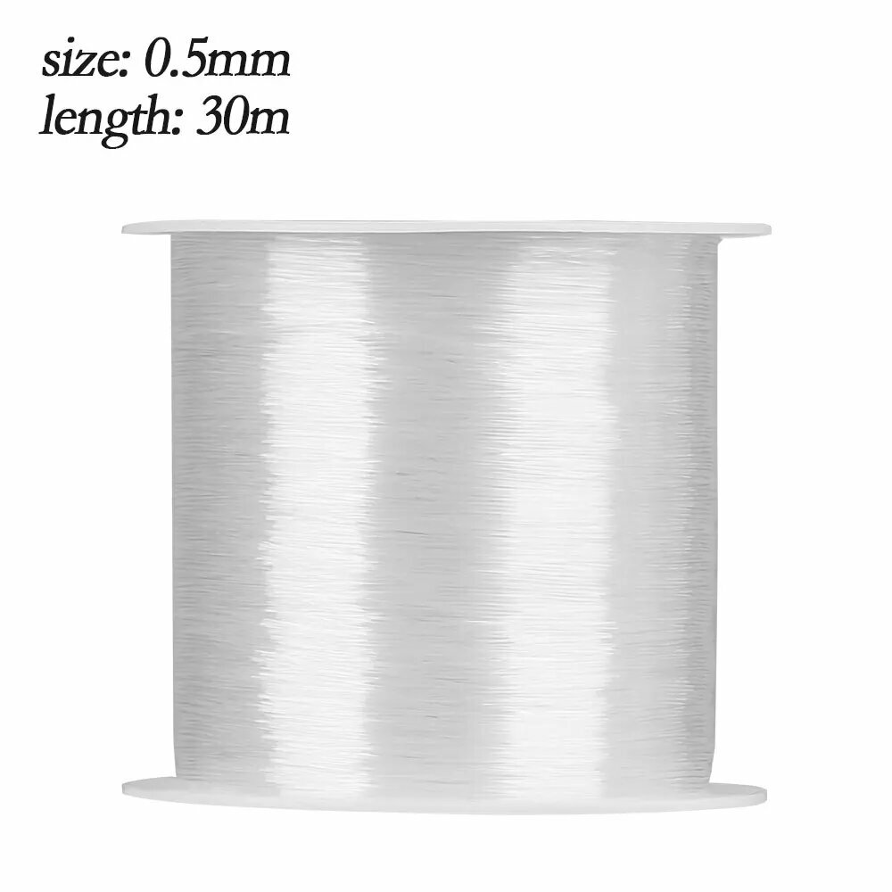 Нейлоновая леска белая 0.5mm - 30m