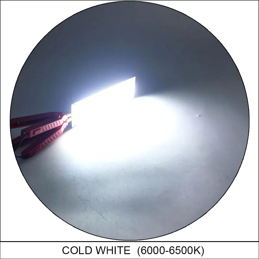 COB STRIP Светодиодная лампа 12В 2-300Вт Белый, Cold White, 36x26mm 2W
