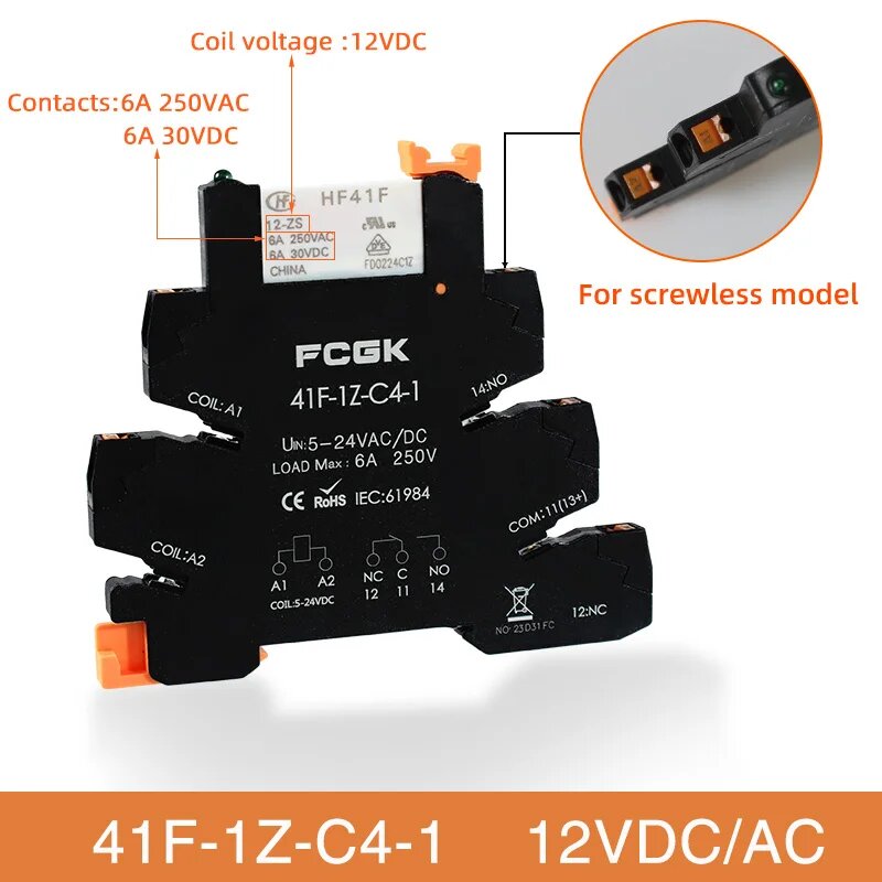 Релейный модуль FCGK 41F-1Z-C4-1 12VDC/AC
