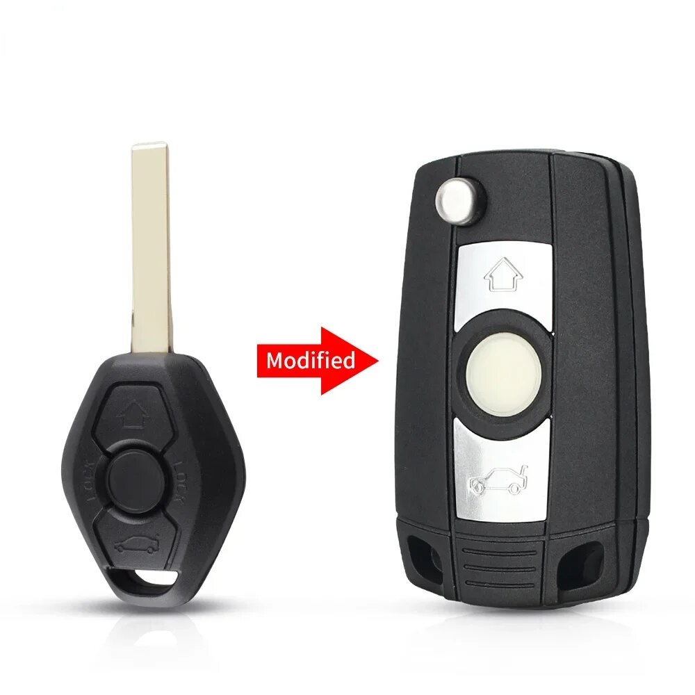 KEYYOU 3BTN откидная оболочка ключа дистанционного управления для BMW E36 E38 E39 E46 E53 E60 E61 E63 E64 E81 E83 E85 E86 1/3/5/7 Series X3 X5 Z3 Z4 New HU92 Flip key