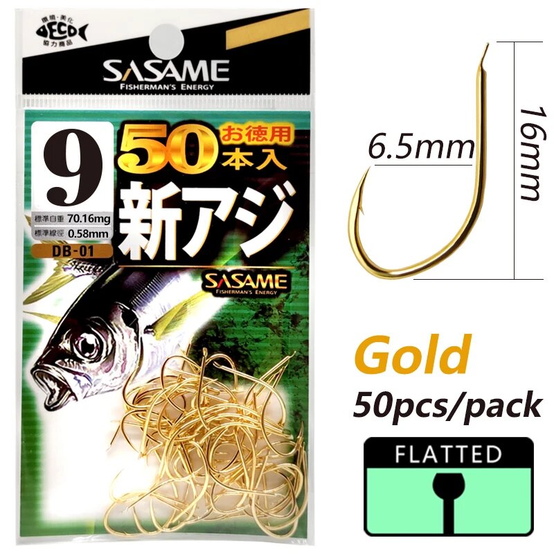 SASAME Рыболовный крючок Shin Aji 50 шт. Size 9 50pcs