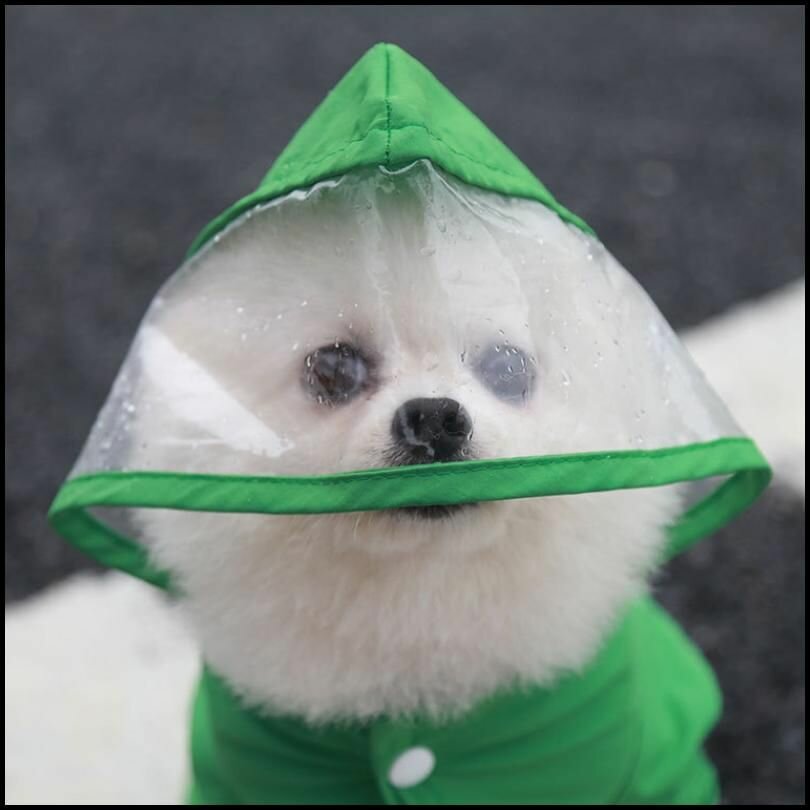 Дождевик для собак s-xxl Полностью закрытый Одежда для домашних животных с капюшоном
