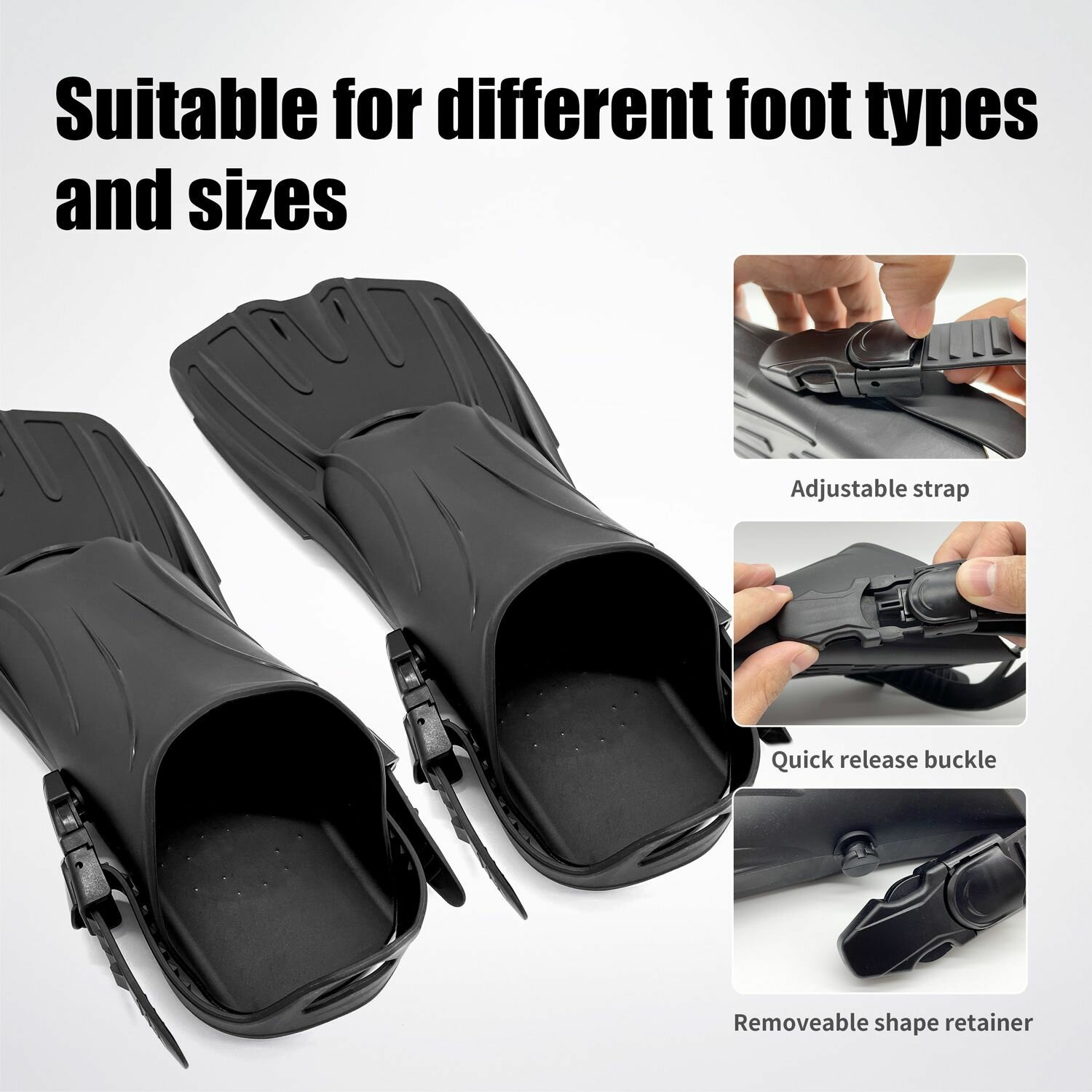 Обувь для плавания, регулируемые пряжки