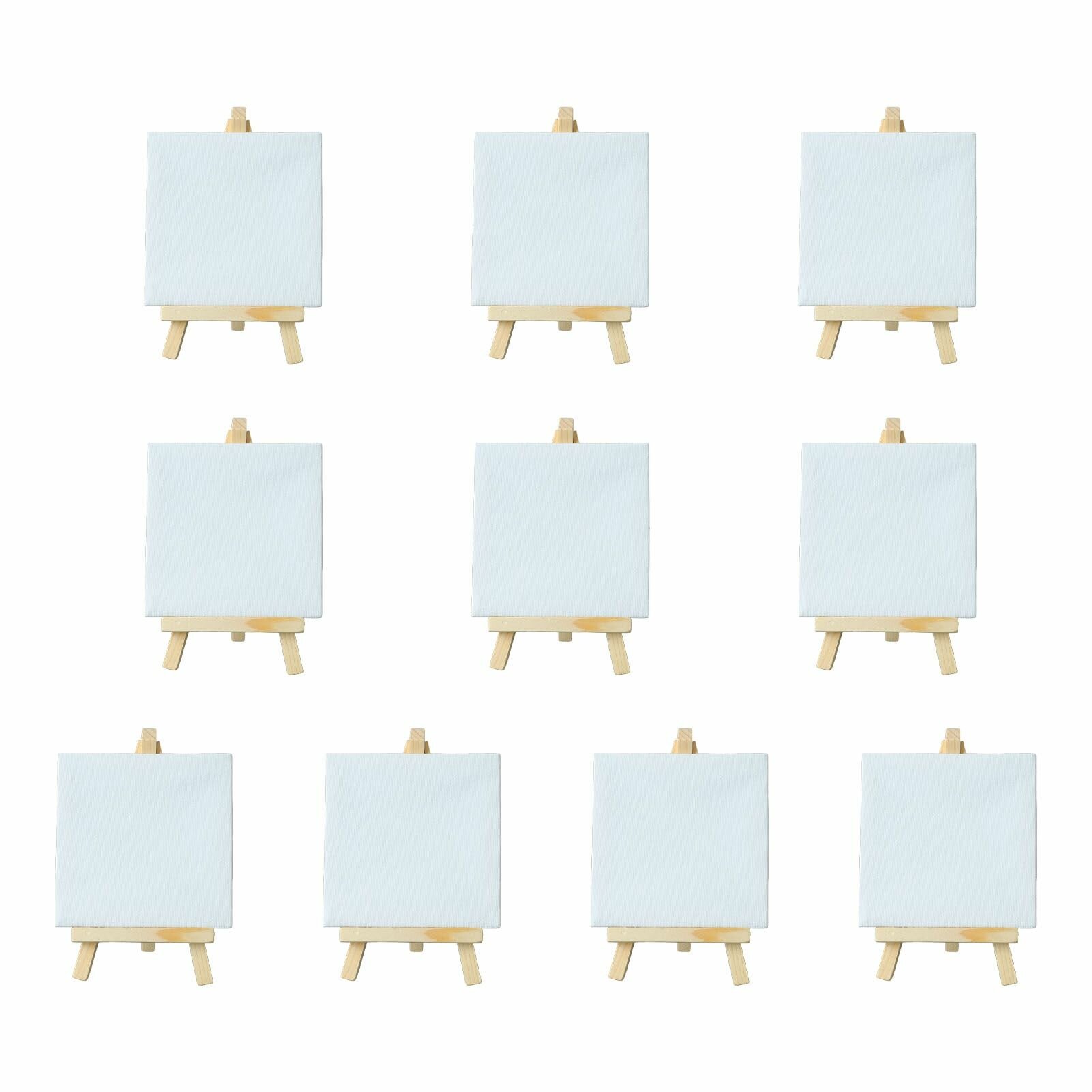 10 штук Мини-подставка для холста 5,9 дюйма высотой 3,1 дюйма шириной Регулируемая наклонная мини-деревянная подставка с рамкой для масляной живописи DIY