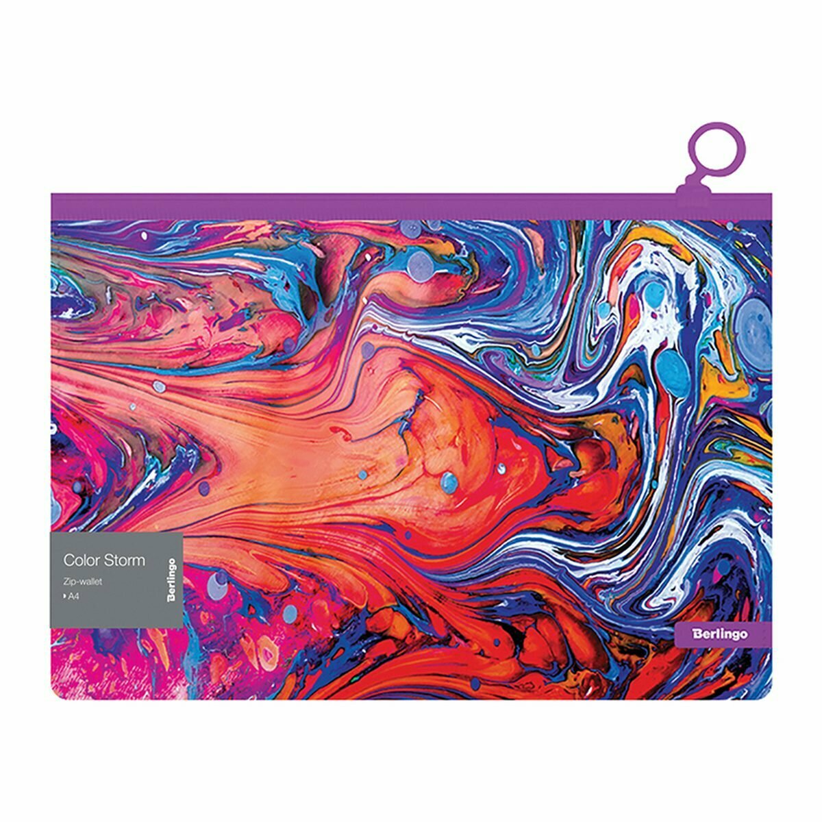 Папка-конверт на молнии Berlingo Color Storm (А4, 180мкм, пластик) с рисунком (ZBn_A4031), 12шт.