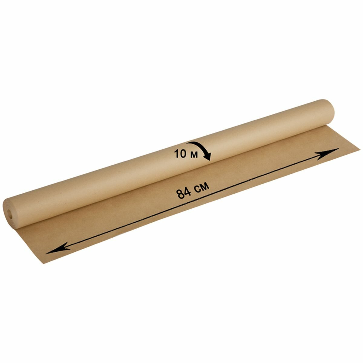 Крафт-бумага упаковочная OfficeSpace, в рулоне, 840мм x 10м, 78 г/кв. м (293715)