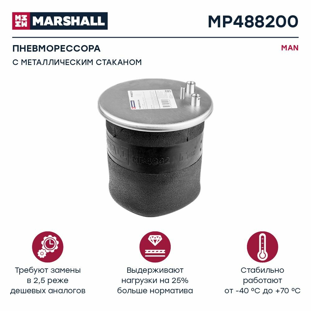 Пневморессора с металлическим стаканом MAN