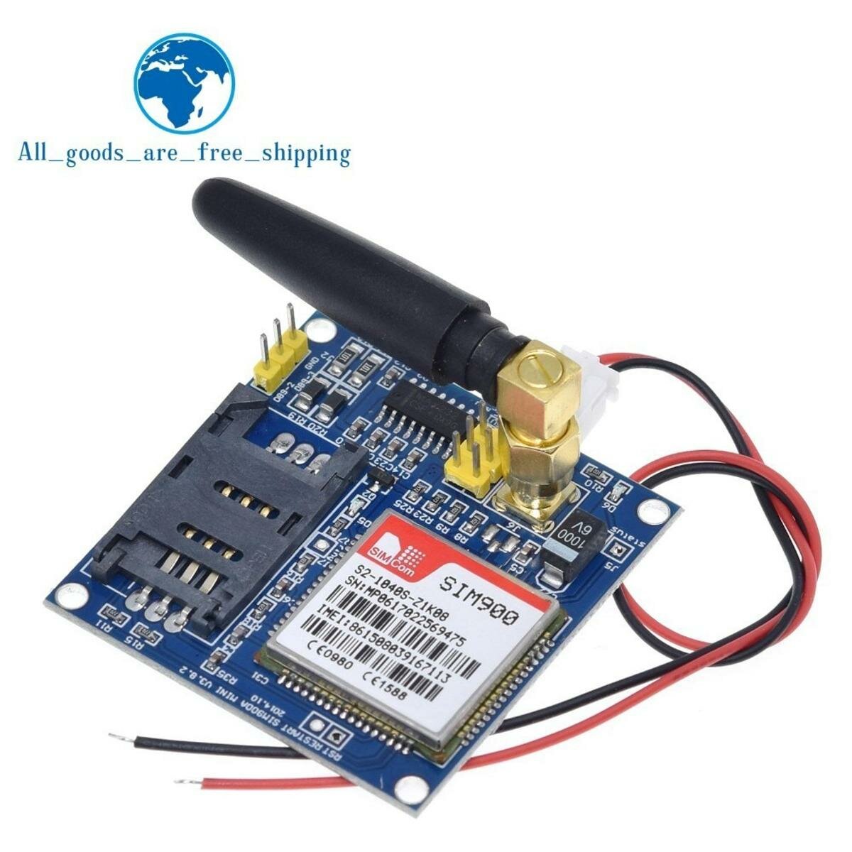 Sim900a Sim900 Mini V4.0 Модуль беспроводной передачи данных Комплект платы Gprs с антенной C83