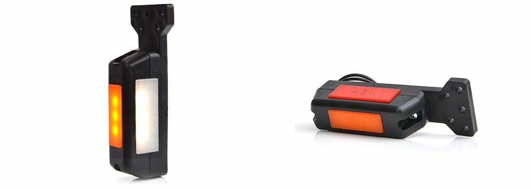 WAS Фонарь габаритный передний/задний с боковым габаритом светодиод правый 12V/24V