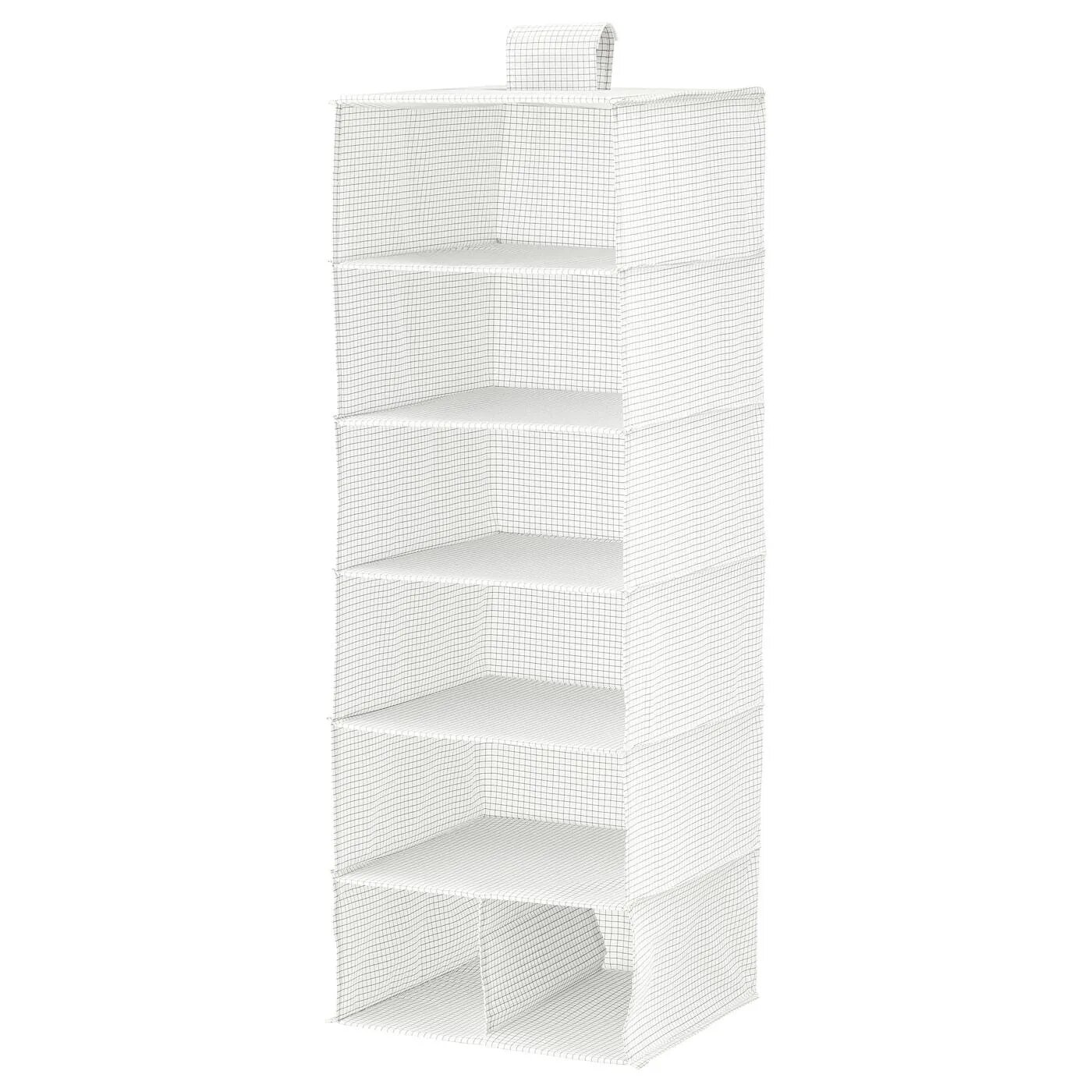 STUK IKEA 703.708.56 Органайзер для одежды 7 полок 30x30x90 см. Белый/Серый