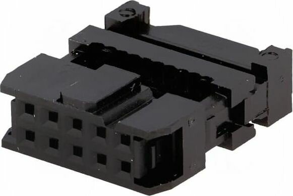 Вилка AMPHENOL T812110A101CEU Вилка IDC "мама" PIN: 10 IDC на шлейф, Шаг контактов 2.54мм, позолота, 1шт