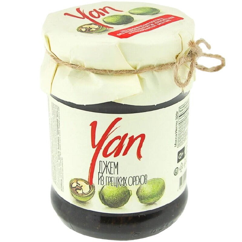 Джем YAN из грецких орехов /стекло/ 300г
