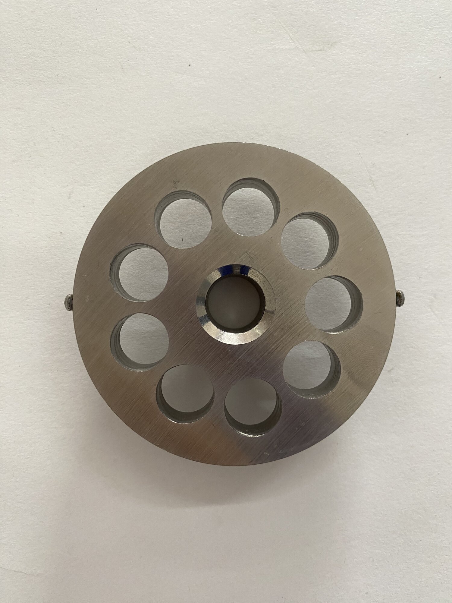 Перфорированный диск (решетка) для мясорубки Crazy Pan CP-MG12S с отверстиями диаметром 12 мм