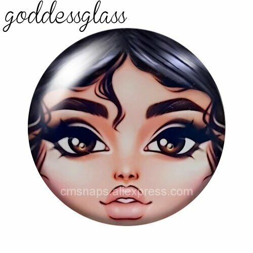 Стеклянные кабошоны Goddessglass круглые фото 5 пар 12/18/20/25 мм 12mm, ZB2020-03