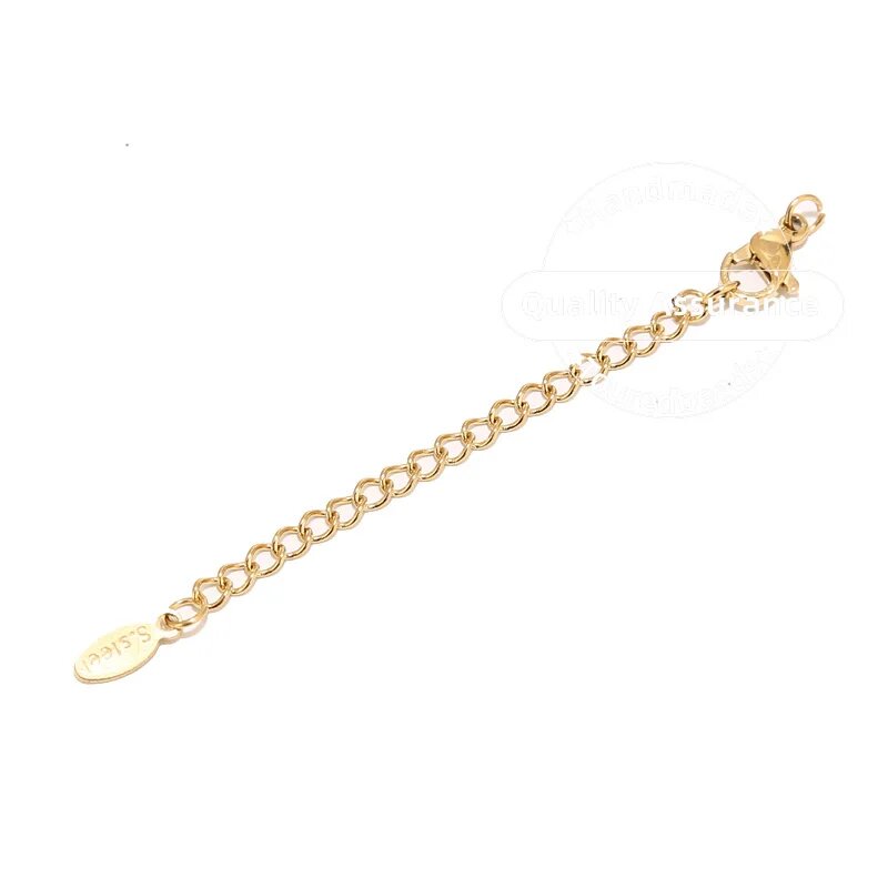 Золотой удлинитель цепочки из нержавеющей стали, Gold flat drop