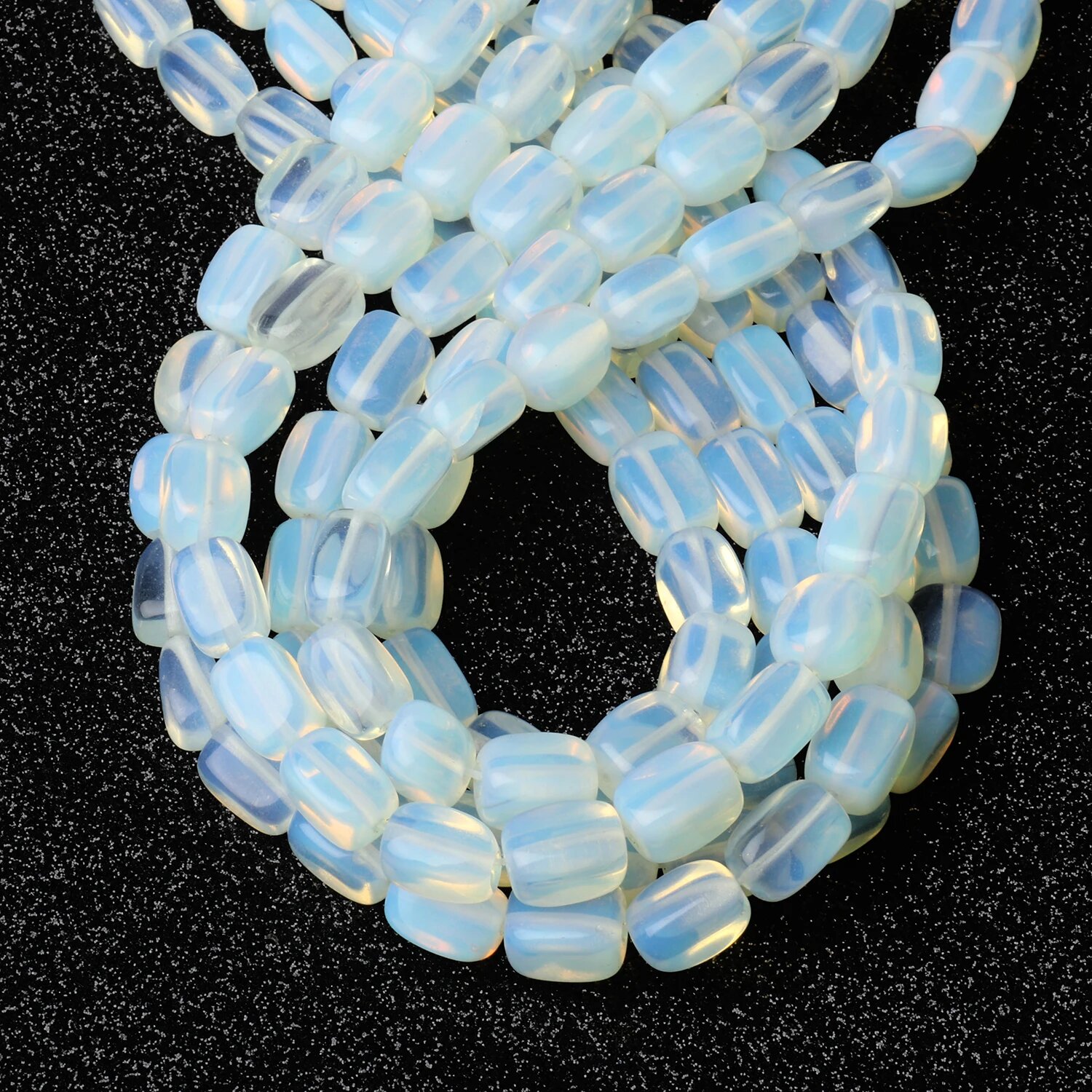 Бусины белые опал xilitata 8x12 мм