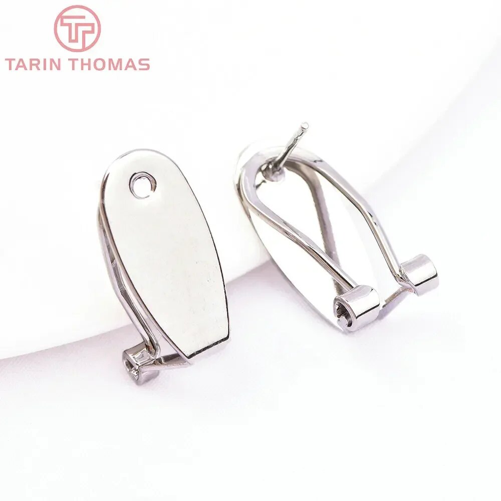 Зажимы для сережек-гвоздиков TARIN THOMAS латунь 24-каратный золотой цвет 10 шт 6731-No Hole