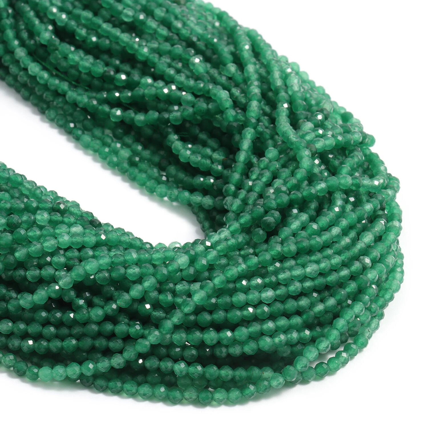 Бусины из натуральных камней nociuciu Изумрудный, 2mm about 175pcs, Green Aventurine