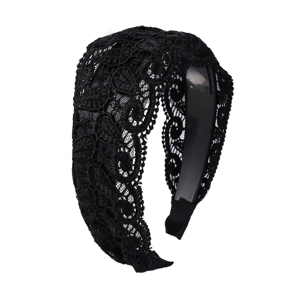 Корейский ободок для волос, тканевый, красный Черный, black